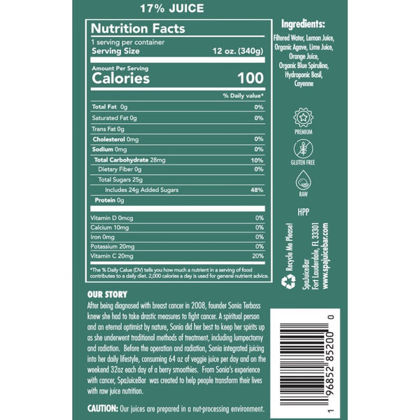 Blu Lemonade Juice 6 Pack - Blue Spirulina Citrus | SoGo Pure - SpaJuiceBar